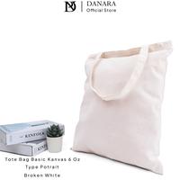 Jual DANARA Tote Bag Basic Kanvas 6 Oz Polos Type Potrait - Broken ...