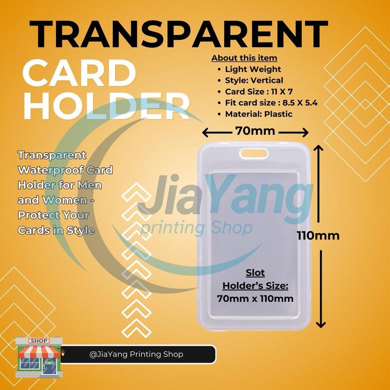 Waterproof Transparent Card Cover Rigid Plastic Bus Card Holder ...
