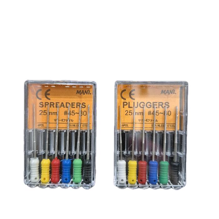 Jual Dental Hand Spreaders Pluggers Mani Assorted isi 6 pcs / K File ...