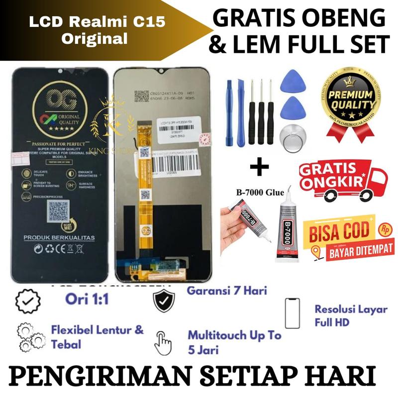 Lcd original C15 Free lem Dan obeng Full set / Lcd Touchscreen - Shop ...