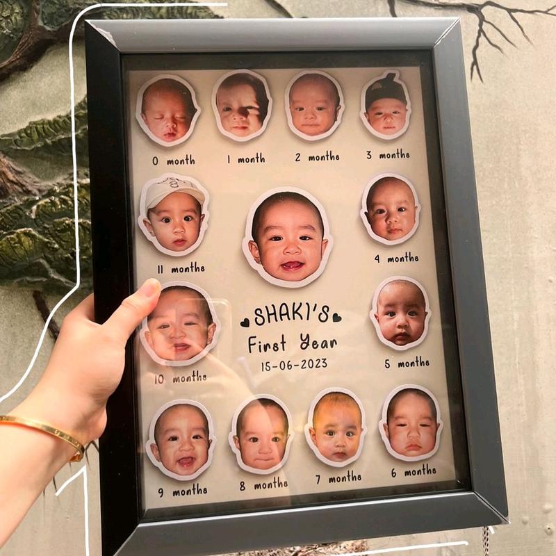 [0-12 MONTHS] Baby One Year Milestone 3D Frame | Papan Foto Bayi - Shop ...