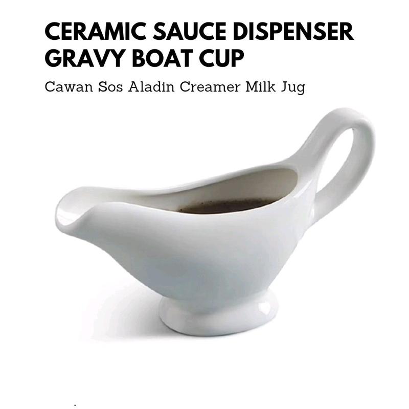 Ceramic Milk Jug Gravy Boat Cawan Susu Sos Cups Dispenser Dessert ...