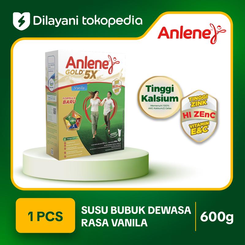 Anlene Gold 5X Susu Bubuk Dewasa Vanila 600g - Kuatkan Tulang, - Shop ...