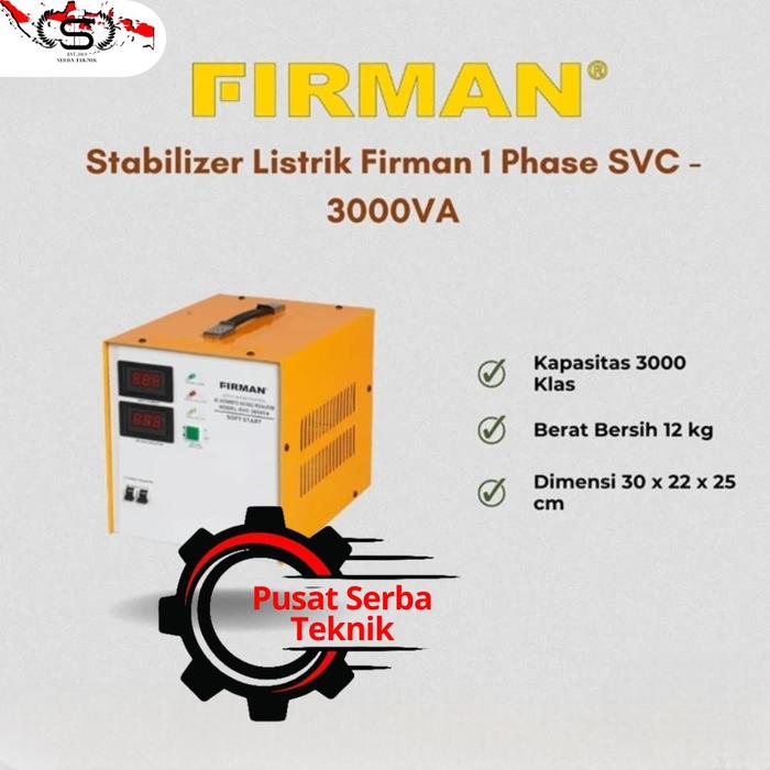 Jual STABILIZER LISTRIK FIRMAN SVC 3000 VA STABILIZER SVC3000 VA ...