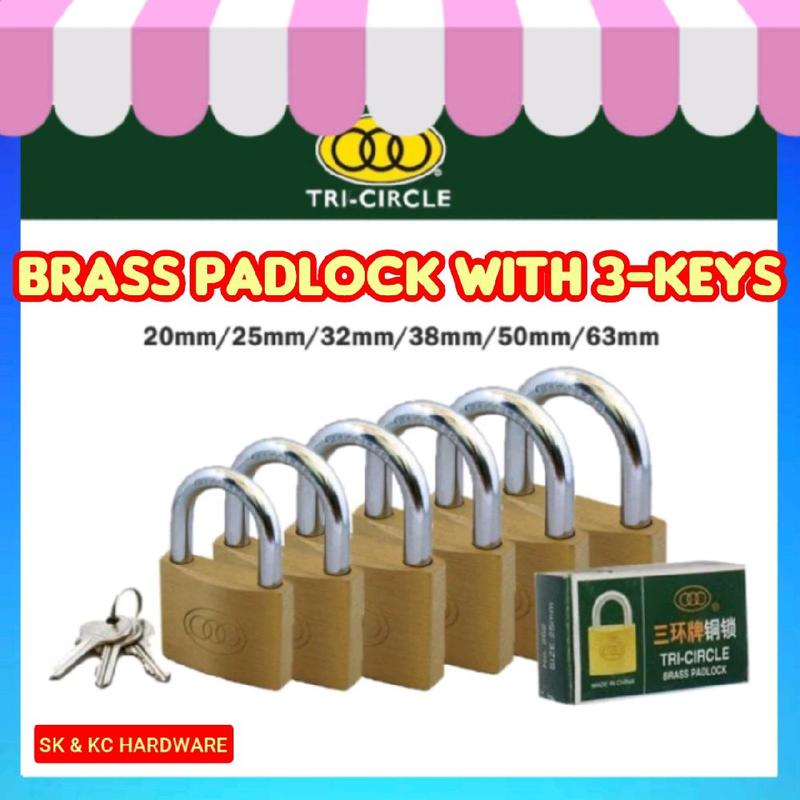 Copper Brass Padlock / Security Lock / Kunci Gembok / Small Lock ...