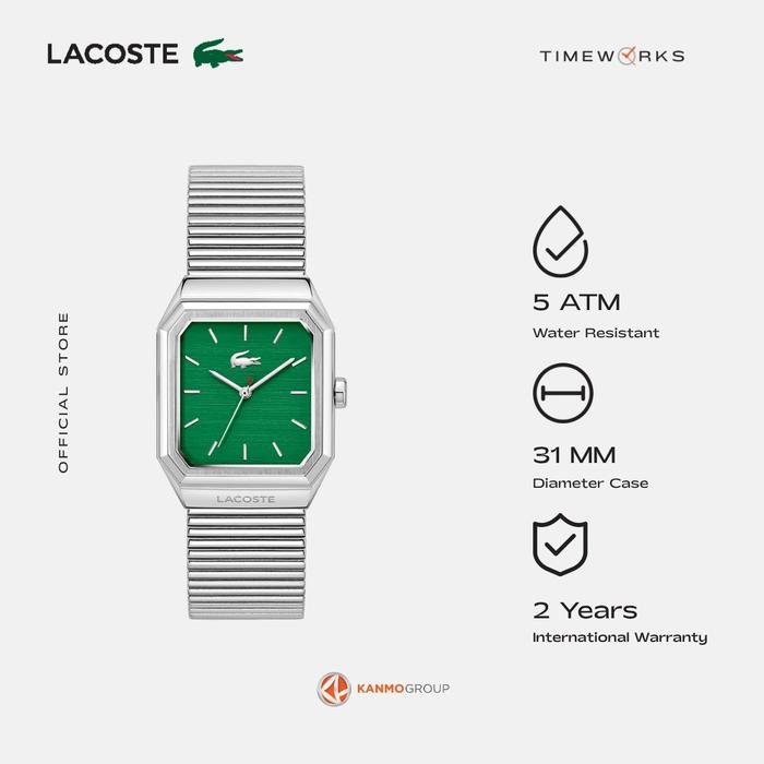Promo Timeworks - Lacoste Rene 3 Hands Silver Stainless Steel Strap ...