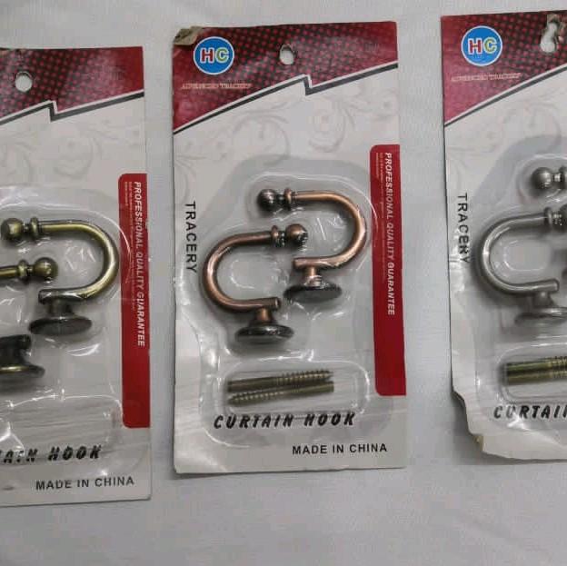 curtain tieback hooks /cangkuk pengikat tali langsir 1pkt/2pcs - TikTok ...