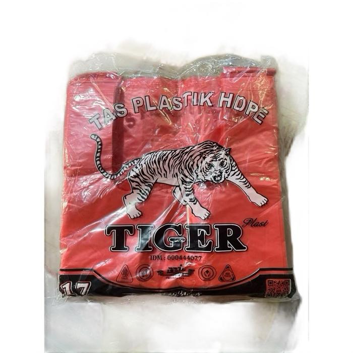 Jual Tiger Kantong Plastik Tiger 17 Merah Tebal Kresek Merah Cocok ...