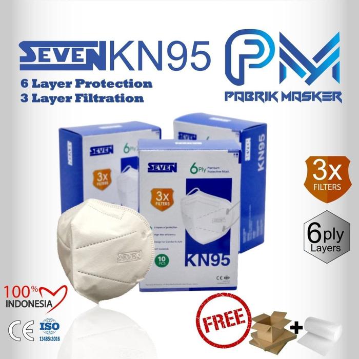 Jual Masker KN95 Seven 6ply Medis Surgical Kemenkes isi 10pcs - KN95 ...
