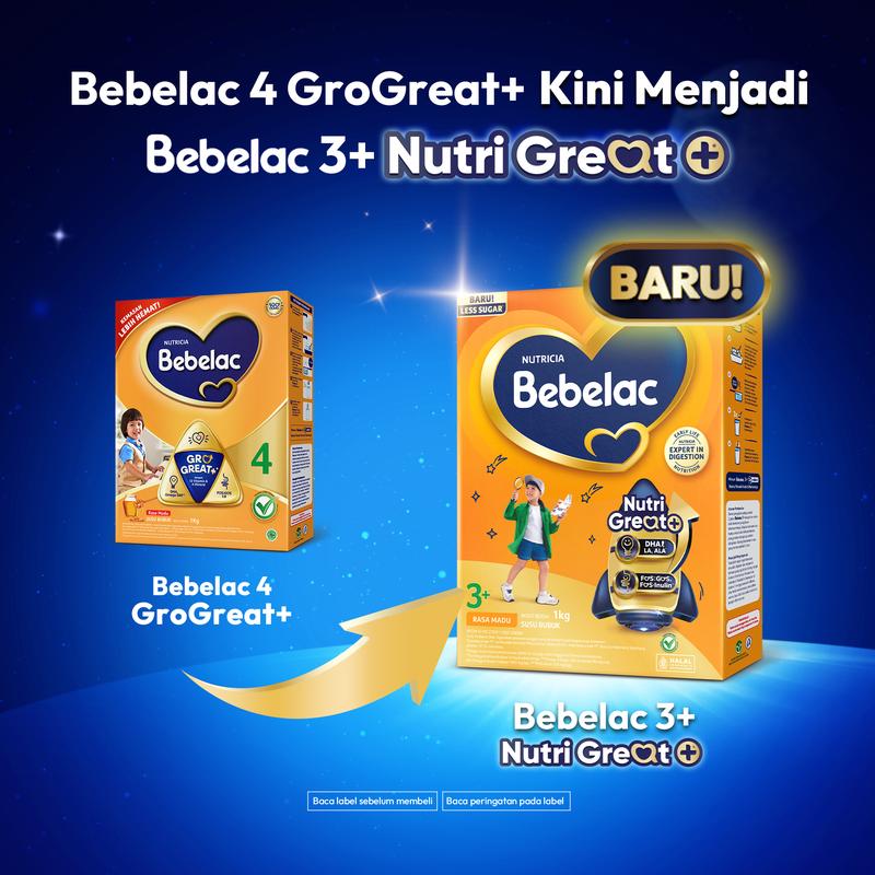 [BARU] Bebelac 3+ (3-6 Tahun) Madu 1000 gr Susu Pertumbuhan Bubuk ...