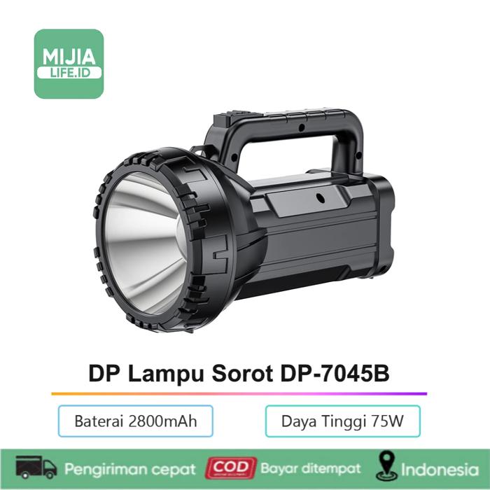 Promo Lampu Sorot LED 75W DP-7045B | 2 Mode Pencahayaan | Baterai ...