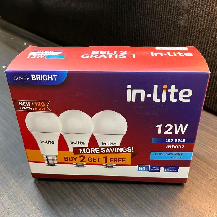 Jual Inlite paket Bholam lampu Led Bulb 5W 9W 12W Watt Inlite putih ...