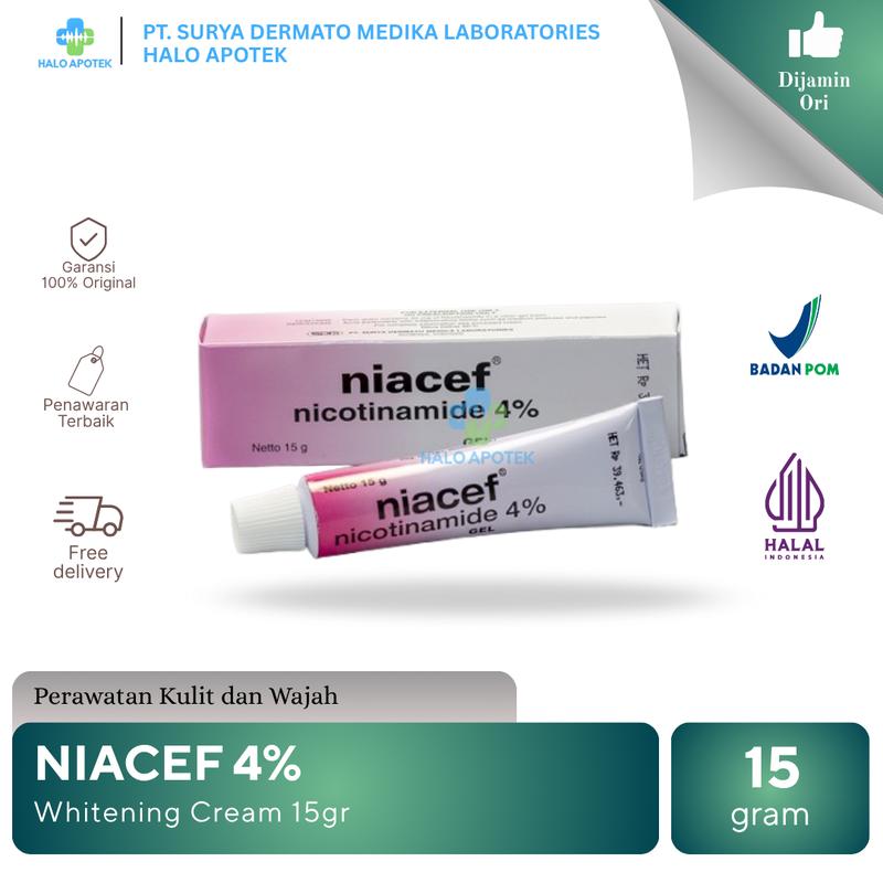 Niacef Niacinamaide 4% Gel Perawatan Wajah 15 Gr - Pelembab ...