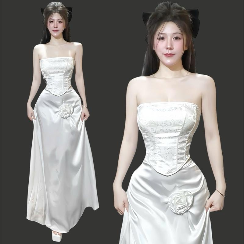 103 - Set Áo Coset + Chân Váy Lụa Cao Cấp Thiết Kế Sang Trọn - TikTok ...