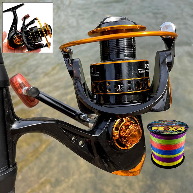1000-7000 Spinning Fishing Reel with Fishing Line Ultra Smooth - TikTok ...