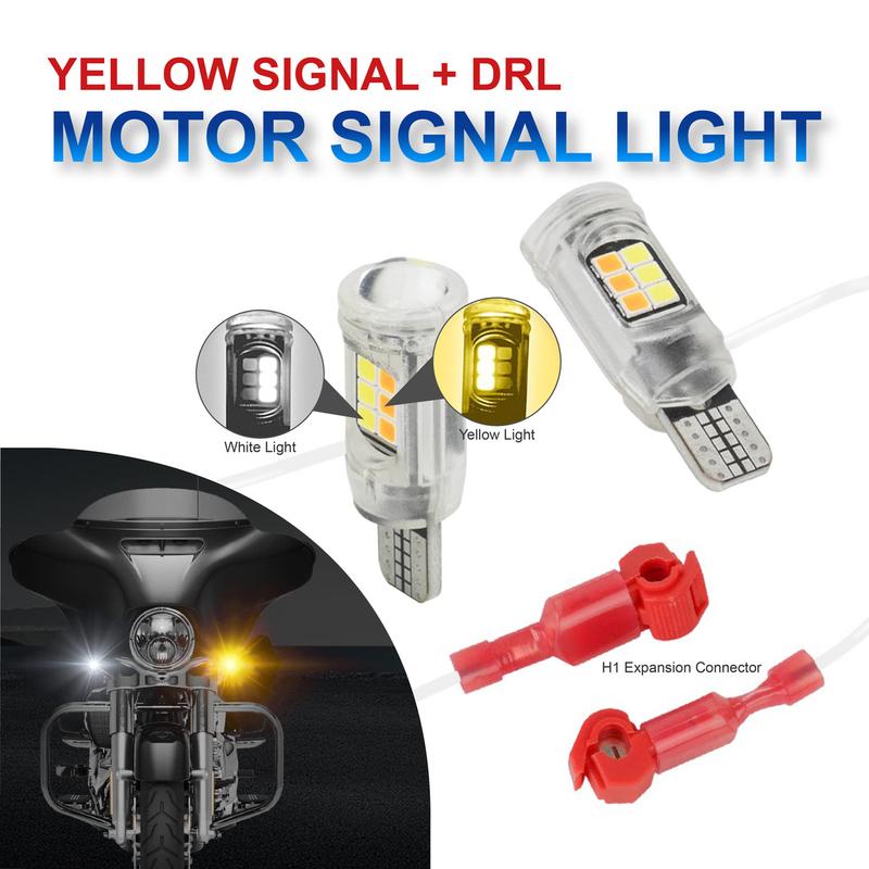 2PCS Dual Contact LED T15 Motor Signal Light Daytime Running - TikTok ...