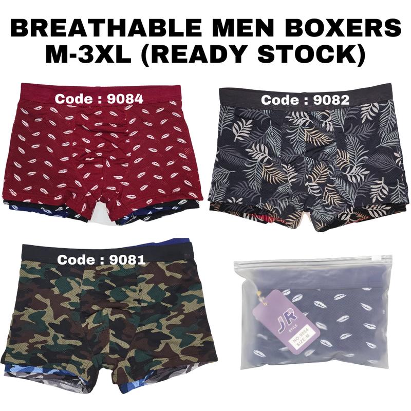 【M/3XL】3pcs Men Boxers Set Breathable Cool Soft Men Underwea - TikTok Shop Malaysia