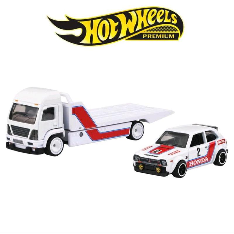 Hotwheels premium team transport Honda Civic custom Vs Aero lift Truck ...