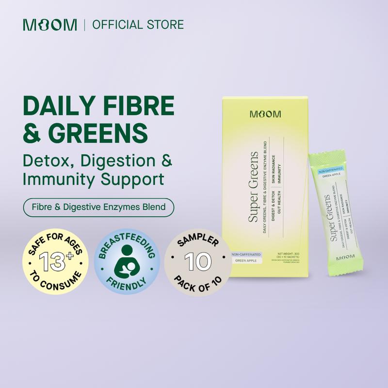 [10PC SAMPLER PACK] Moom Health Super Greens. Daily Greens, Fibre ...