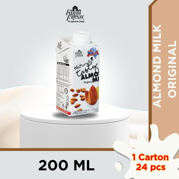 FARM FRESH ALMOND MILK ORIGINAL Drink UHT 200 ml X 24 Pcs - TikTok Shop ...