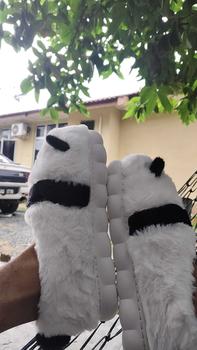 Selipar Kapas Panda, Platform Hangat dan Lembut, Kasut Gebu Kartun ...