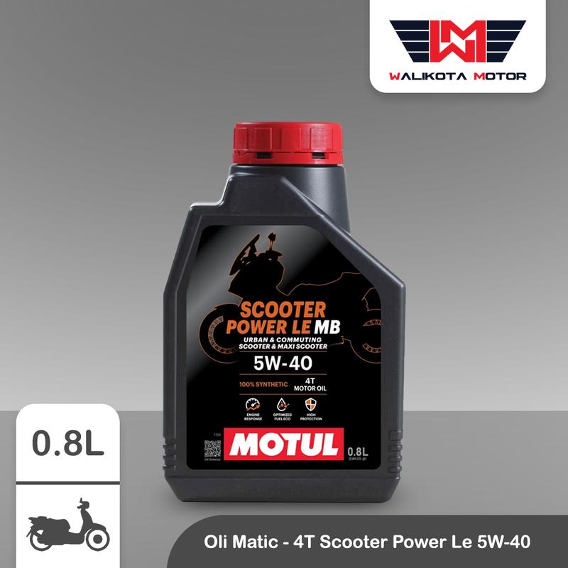 Motul 4T Scooter Power Le 5W40 0,8L Oli Kendaraan Mesin Mati - Shop ...