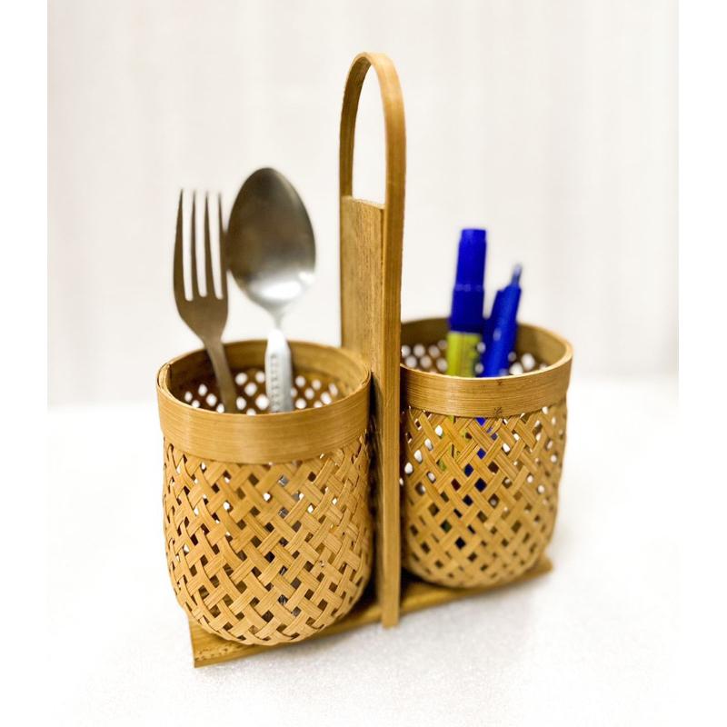 Bekas Sudu Garfu Buluh / Bekas Buluh Serbaguna / Fork Spoon Holder ...