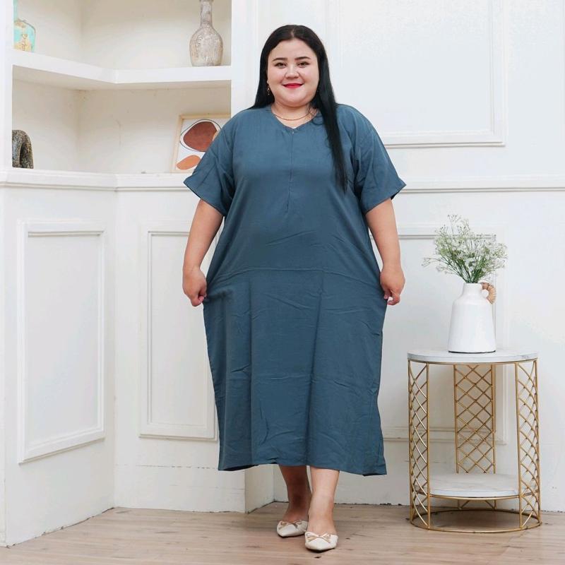 Dress Big Size Rayon Daster Jumbo Polos Busui Resleting Depa - Shop ...