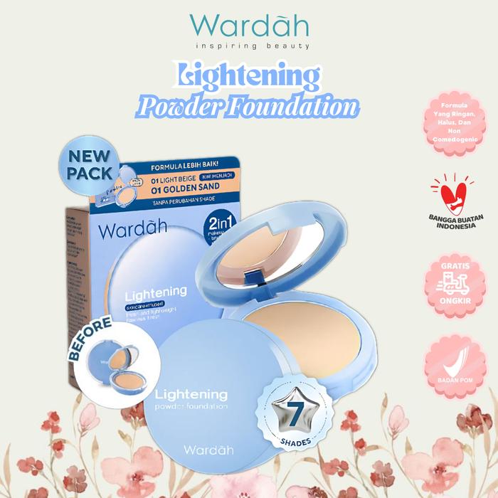 Jual WARDAH Lightening Powder Foundation Light Feel 12 g - Bedak Padat ...