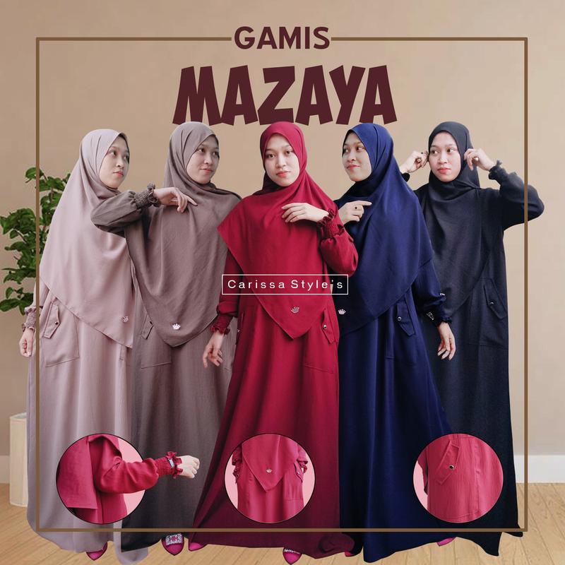 (CRS) Gamis Mazaya Set Khimar Kringkle Airflow Premium - Shop | Tokopedia