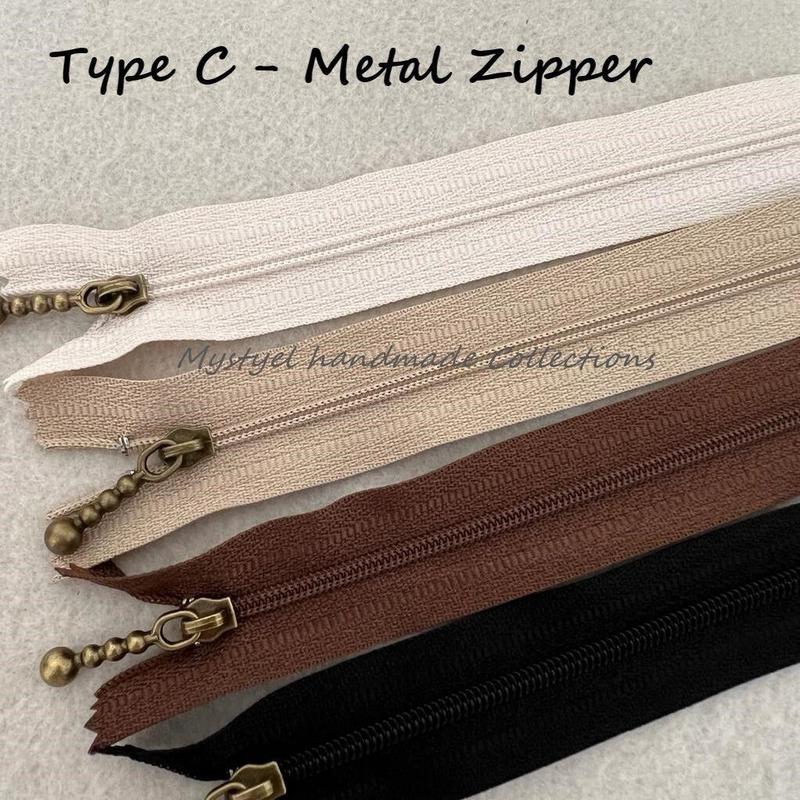 Zip Metal #3 TYPE C Zipper Metal Nylon Closed-end Zipper DIY - TikTok ...