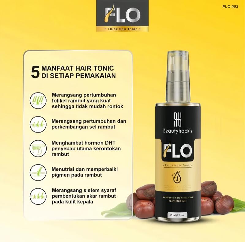 (( BEST SELER )) FLO HAIR TONIC | FORMULA UNTUK KEBOTAKAN | 60 ml ...