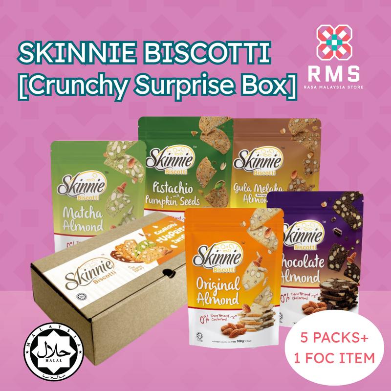 SKINNIE Biscotti: Crunchy Surprise Variety Box ORANGE (100G/Pack ...