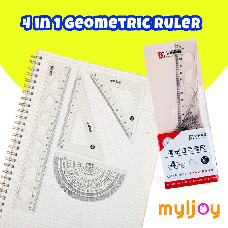 Myljoy 4Pcs/set Geometry Ruler Protractor Triangle Ruler Measure ...