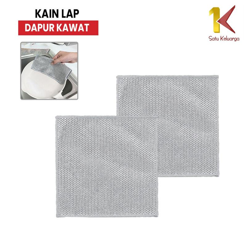 [COD] SK C1059 Kain Lap Dapur Kawat Halus Abu Untuk Membersihkan - Shop ...