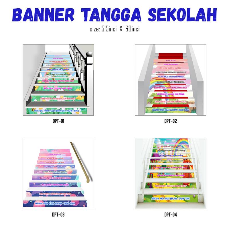 Banner Hiasan Tangga Sekolah Ceria (Bahasa Melayu) - READY DESIGN ...