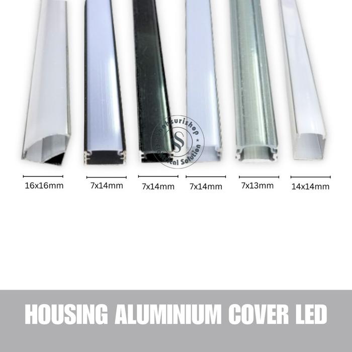 Jual HOUSING ALUMINIUM COVER PELINDUNG LED STRIP TEBAL SEMUA VARIAN ...