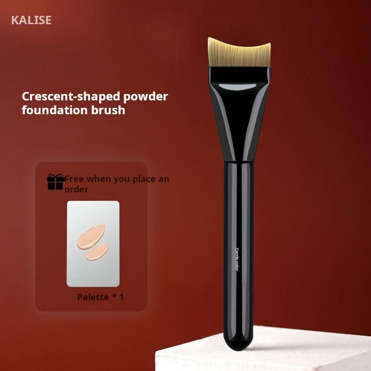 Crescent foundation brush, practical and powder-free, curved - TikTok ...