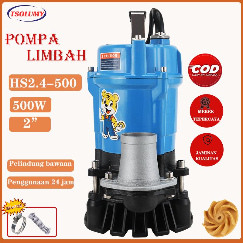 TSOLUMY Pompa Celup Air Kotor 500 Watt 2 inch Pompa Air Submersible ...