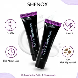 Shenox Skincare Salep Day & Night Flek Whitening Resmi BPOM Cream Siang ...
