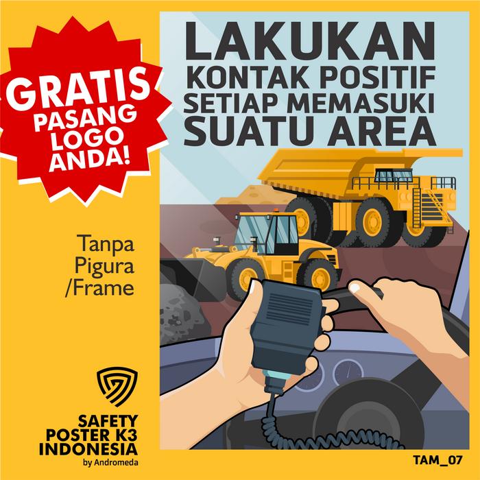 Jual Safety Poster Slogan K3 Tambang Timah Batubara Lakukan Kontak ...