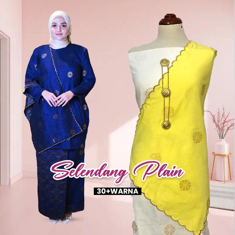 Selendang Plain | By Songket Tradisi Moden | Scarves Cotton 100% ...