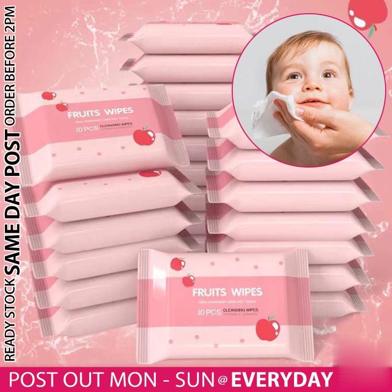 30Pcs Baby Wipes Tissue Cute Mini Pack Wet Tissue Travel Cleansing ...