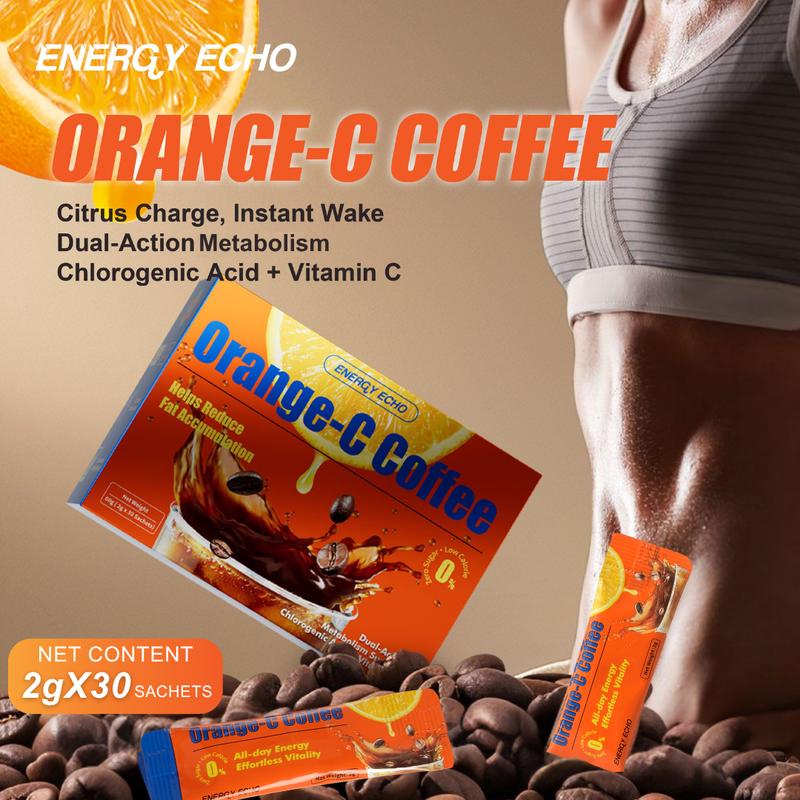 [2g*30] Energy Echo Orange-C Coffee Zero Sugar 60g with Premium ...