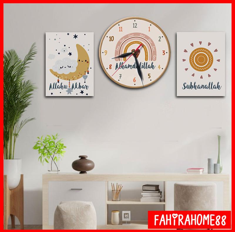 1 set jam dinding 2 hiasan dinding minimalis aestetik vintag - Shop ...