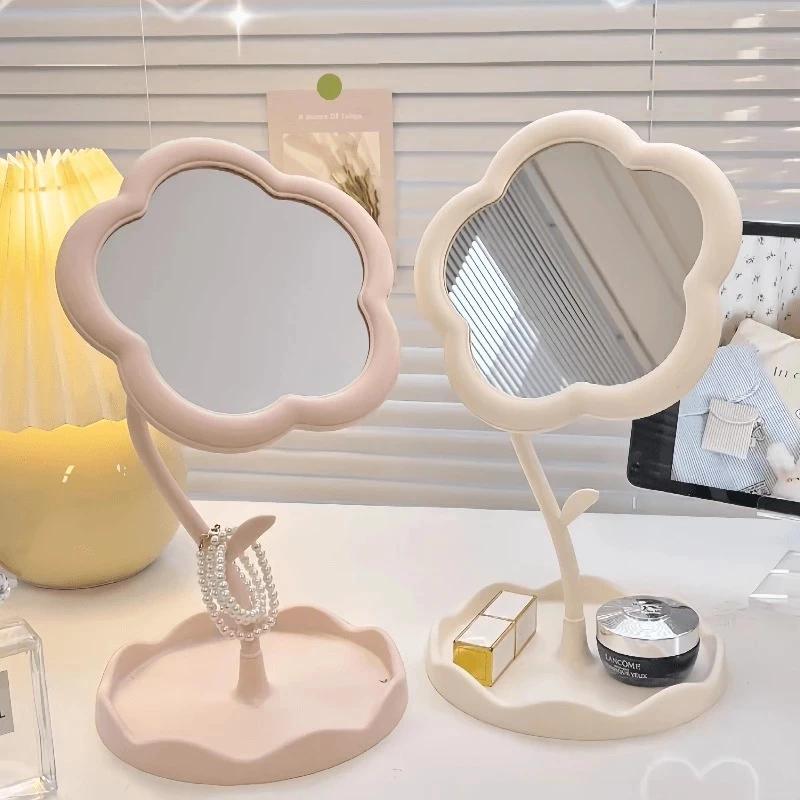 Cermin Bunga Standing Mirror Makeup Rotating Cermin Aestheti - Shop ...