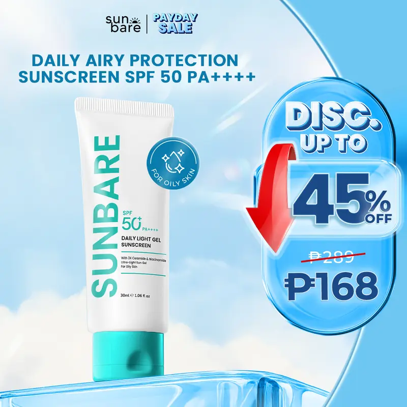 SUNBARE Daily Light Gel Sunscreen SPF 50 PA++++ Cream Sunblock - TikTok ...