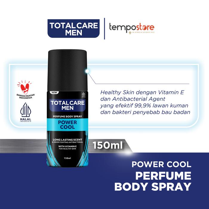 Promo Total Care Men Perfume Body Spray Power Cool 150ml [1pcs] - Wangi ...