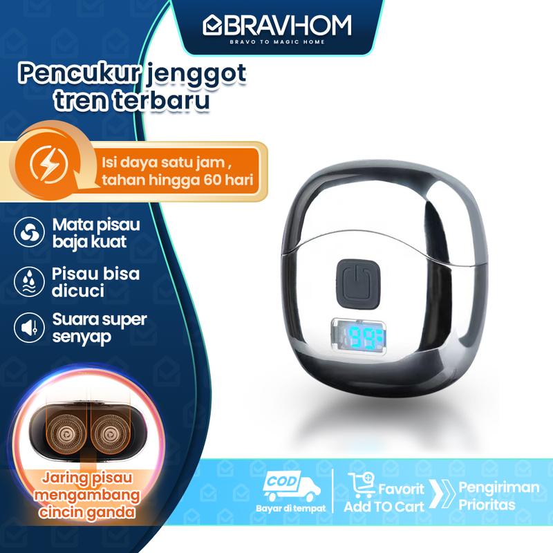 (COD)Bravhom Pencukur Jenggot Portabel Berkepala Dua, Pencukur - Shop ...