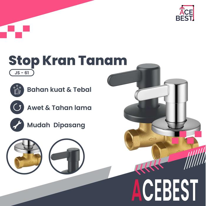 Promo Stop Kran Tanam Shower Kran Dinding Stainless Kuningan JS-61 ...
